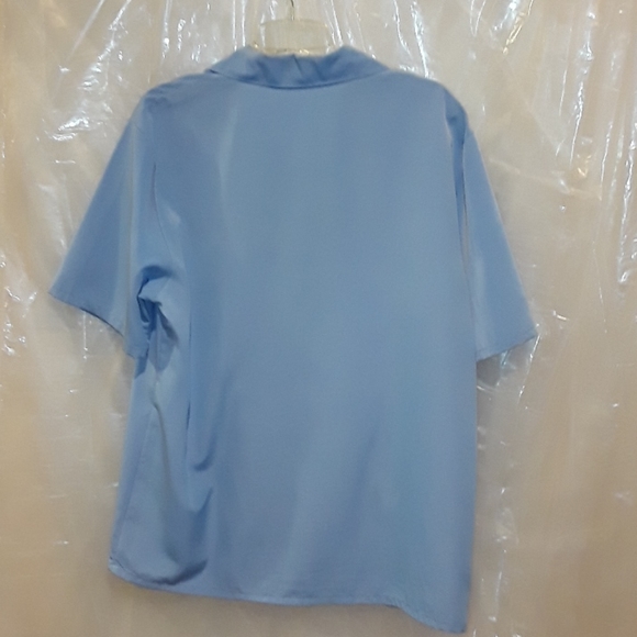 YMLA | Shirts | Vintage Ymla Blue Designs Button Short Sleeve | Poshmark